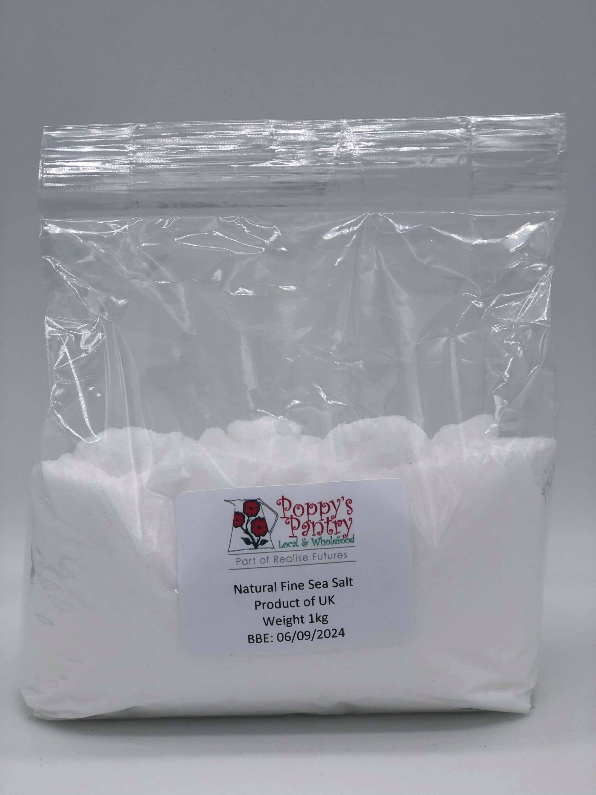 Natural Sea Salt (fine) 2kg (bwfo Coarse Sea Salt In Container Images ...