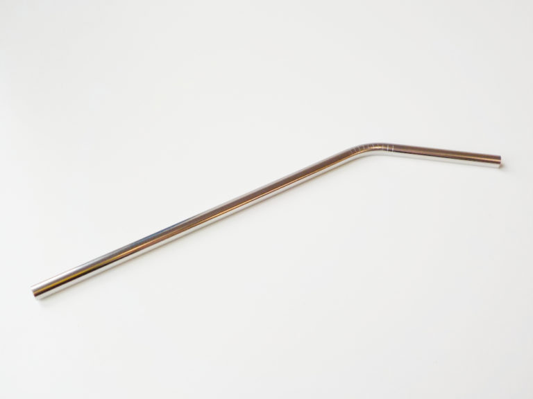 Angled Metal Straw Silver - Poppy's Pantry